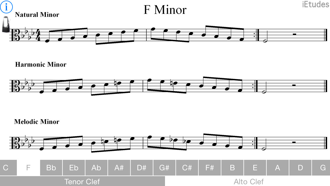 App Shopper: Minor Scales Alto and Tenor Clef (Music)