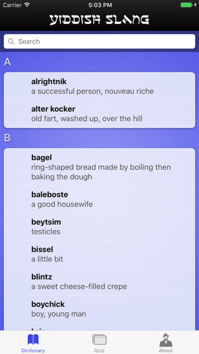 Yiddish Slang Dictionary and Quiz on the App Store