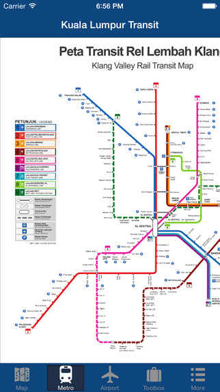 Mapa Do Metro De Kuala Lumpur